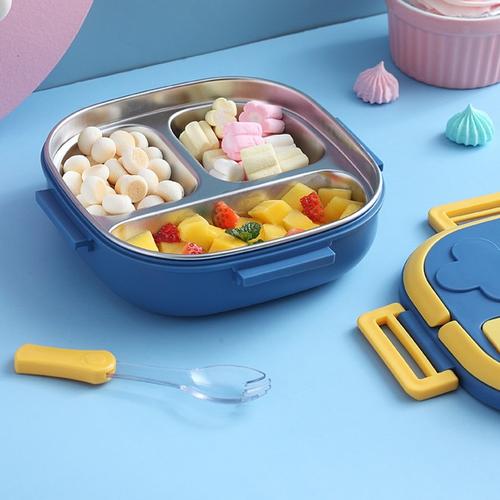 Jual Kotak Bekal Makan Anak Stainless 3 Sekat Lunch Box Garpu TEDEMEI ...