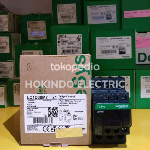 Jual CONTACTOR SCHNEIDER LC1D38M7 220V AC 3P 50A 18.5KW 1NO 1NC ORIGINAL - Jakarta Pusat ...