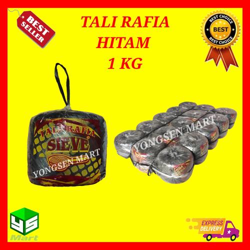 Jual Tali rafia hitam 1 kg , Tali plastik , Tali murah , Rafia hitam ...