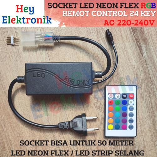 Jual Socket Remote Control 24key Lampu Led Neon FLex RGB 5050 - Jakarta ...