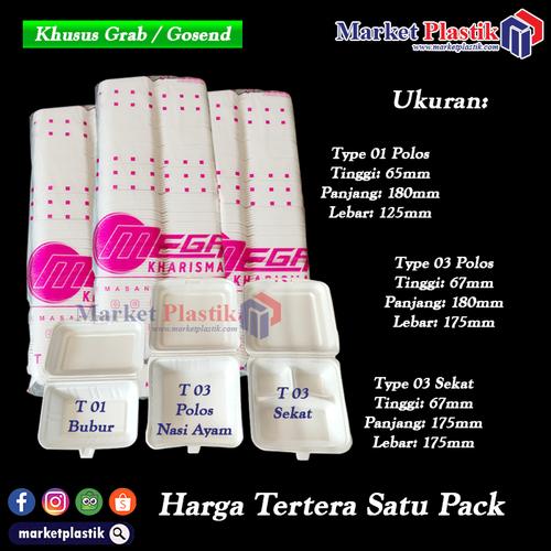 Jual Per pack styrofoam , gabus , foam kotak nasi Bubur besar mega ...