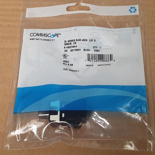 Jual Modular jack cat 6 rj45 cat6 AMP COMMSCOPE black hitam UTP FTP ...