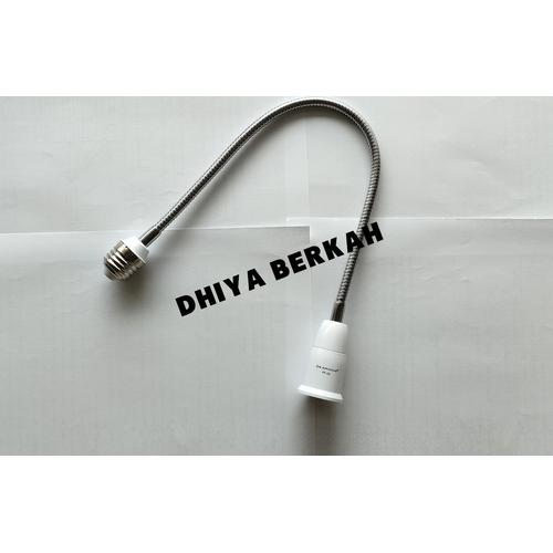 Jual Fitting Lampu E27 Panjang Fleksibel Flexible Sambungan Extension ...
