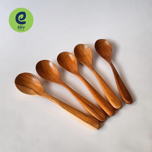 Jual eLiv Sendok Makan Kayu Jati / Sendok Soup Kayu - Teak Wooden Spoon ...