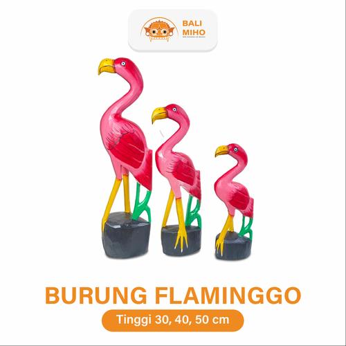 Jual Patung Flamingo Set 3 - Patung Burung Flaminggo - Patung Burung Kayu - Kab. Gianyar - Bali ...