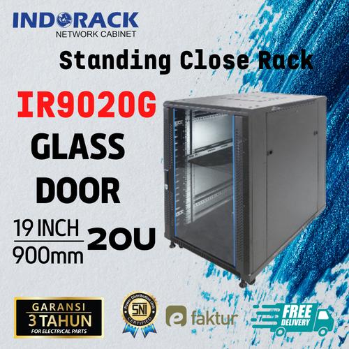 Jual Close Rack INDORACK Glass door Rack Server 20U Depth 900mm ...