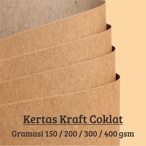 Jual Kertas Kraft Coklat Ukuran Plano 90x120 150 gsm / 200 gsm / 300 ...