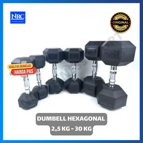 Jual Dumbell Hexagonal satuan 2,5 kg - 30 kg | Barbel Dumbel Hexa - 2,5 kg - Jakarta Barat ...