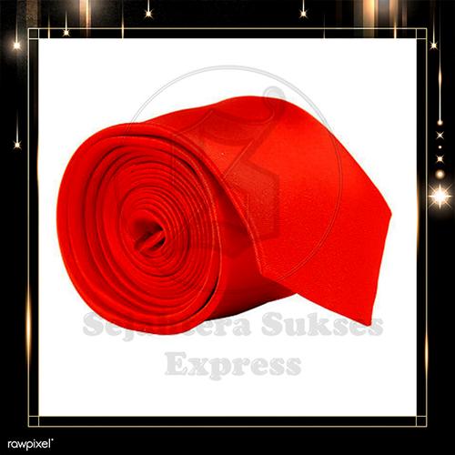 Jual dasi silk satin istimewa slim dan standart polos kilap merah merah ...