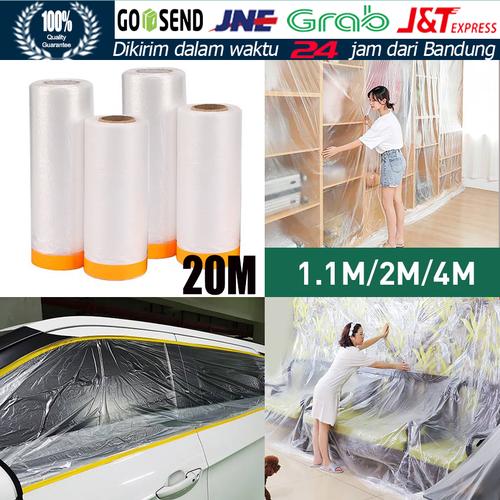 Jual 20M Covering Film Masking Tape Plastik Masking Repair |Oil ...