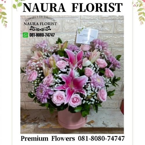 Jual flower box/bloom box/bunga box /bunga asli/mawar krisan/lili ...