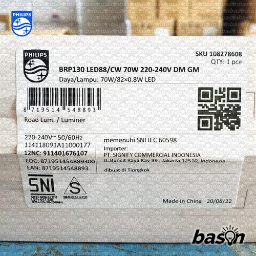 Promo PHILIPS BRP130 70W 220V IP66 SmartBright LED StreetLight- Lampu ...