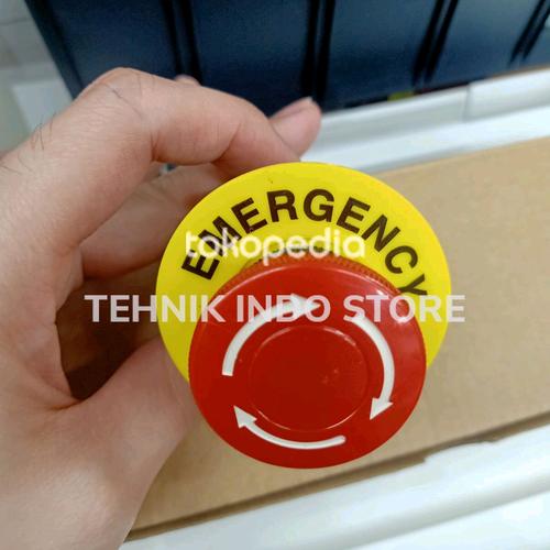 Jual tombol emergency stop + cover plat emergency stop premium ...
