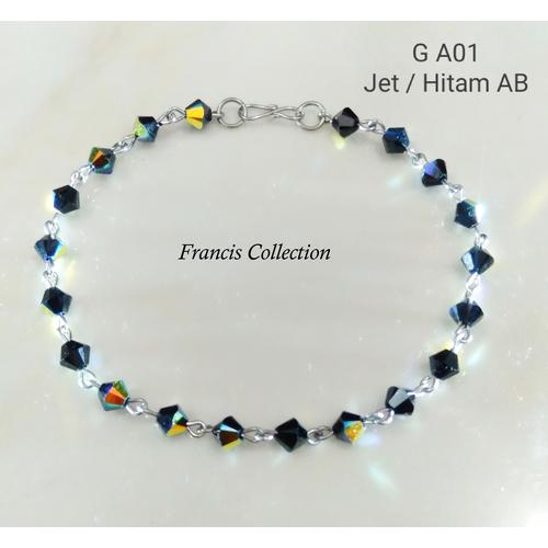 Jual Gelang Swarovski Model Bicone 4mm. Kode G A01 berbagai warna Part ...