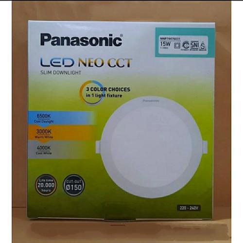 Jual Lampu led neo slim CCT Downlight 3 warna Panasonic 15 watt 15w ...