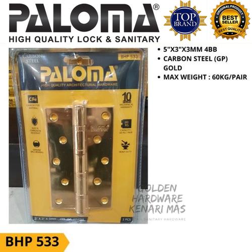 Jual PALOMA BHP 533 ENGSEL KUPU GOLD CARBON STEEL 5X3X3MM 4BB GP BUTT ...