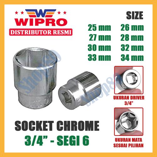Jual Wipro Mata Kunci Shock Sok Sock 3/4" 6PT 25 26 27 28 30 32 33 34 mm - 25 mm - Kota Surabaya ...