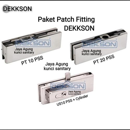 Jual 1 set Patch Fitting Dekson,PT10,PT20,US10 Penjepit pintu kaca ...