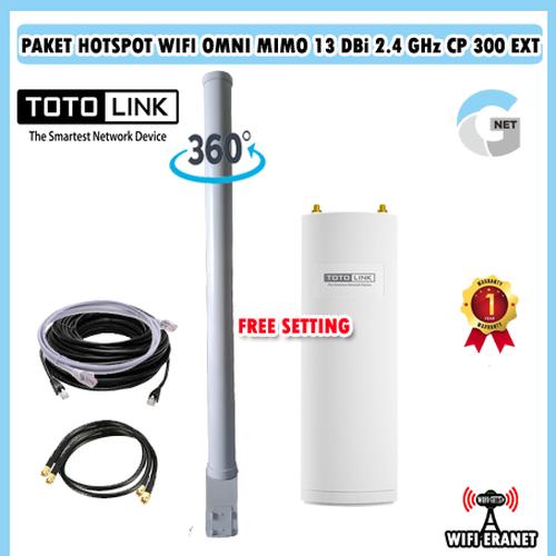 Jual PAKET HOTSPOT WIFI 360 DERAJAT OMNI MIMO 2.4 GHz & CP 300 EXT - Gnet - antena 13 dbi - Kab ...