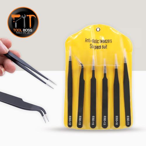 Jual Pinset Repair Anti Statis Set 6 piece Tweezer Tol Kit - Jakarta ...
