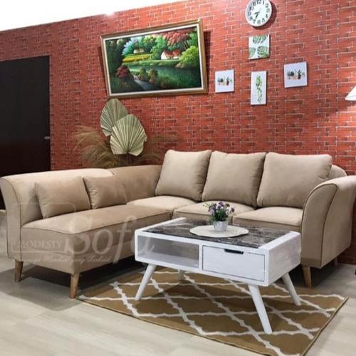 Jual sofa L sofa kursi minimalis ruang tamu - uang muka dp - Kota ...