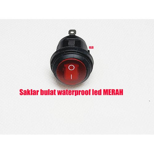Jual Saklar bulat waterproof GLB 220V 3Pin Rocker round Switch LED ...