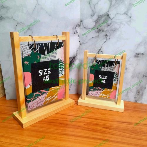 Jual Tempat Menu Holder Kayu / Menu Stand Kayu / gantungan menu kayu ...