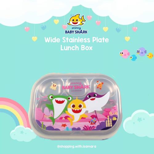 Jual Pinkfong Baby Shark Wide Stainless Plate Lunch Box / Tempat makan ...