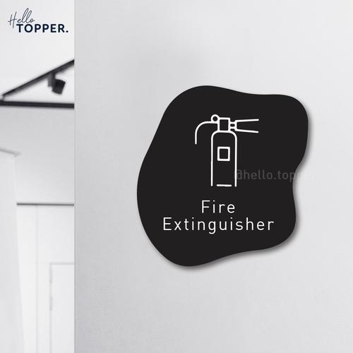 Jual Fire Extinguisher Sign Board Akrilik Print Signage Acrylic - Hitam ...