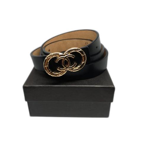 Jual Ikat Pinggang Wanita Kulit Asli Gesper Model Lubang 2.5Cm - Hitam ...