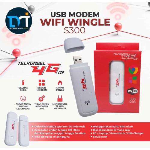 Jual Modem WIFI Wingle S300 Telkomsel 4G LTE 300Mbps Unlocked All ...