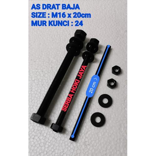 Jual AS DRAT BAJA 8.8 M16 x 20cm / LONG DRAT BAJA 8.8 M16 x 20 - Kab ...
