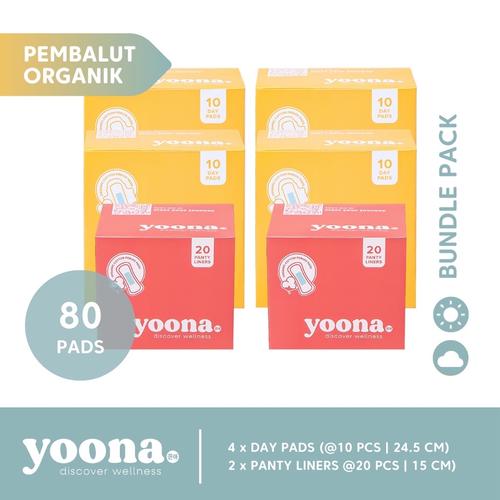 Jual YOONA Bundle Pack (6 box) Pembalut Organik | Organic Pads 4 D 2 L ...