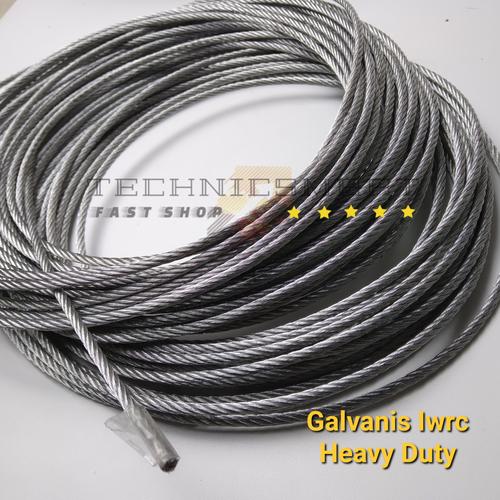 Jual seling kawat baja 8 mm/ meter Wire rope Galvanis 6x12 +7FC - Jakarta Timur - technic smart ...