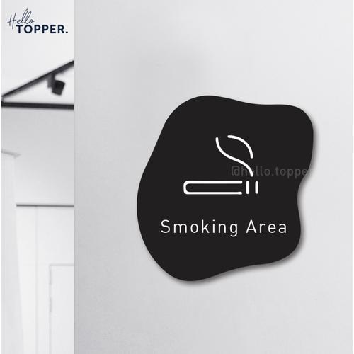 Jual Smoking Area Sign Board Akrilik Print Signage Acrylic - Hitam ...