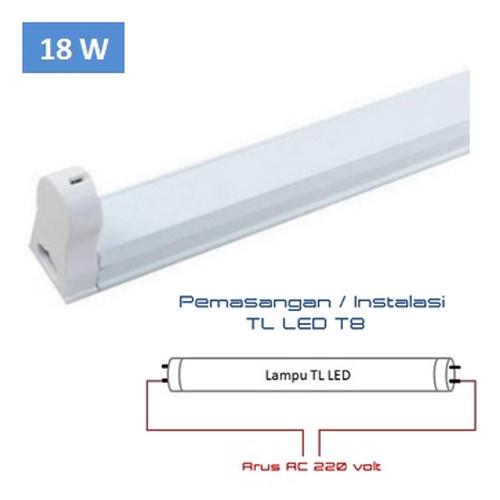 Promo Lampu TL LED Tube T8 120CM 18 Watt 18W Khusus GO-SEND / KURIR ...