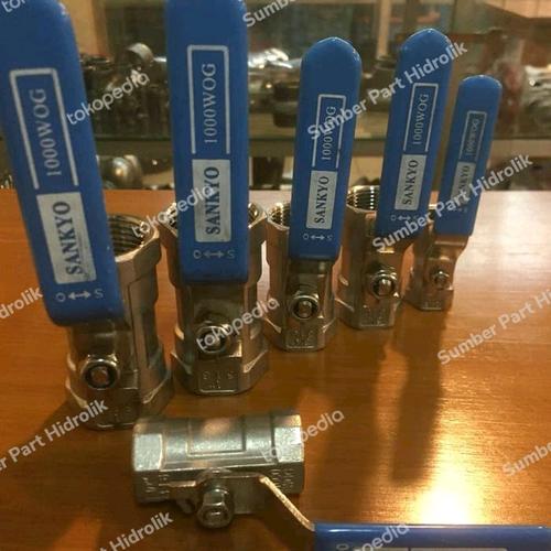 Jual BALL VALVE STOP KRAN SANKYO 3/8" 1000 WOG SS 316 / SANKYO 3/8 INCH ...