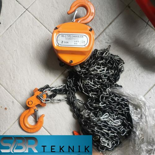 Jual chain block 2 ton x 6 meter weka takel katrol hoist chainblock ...