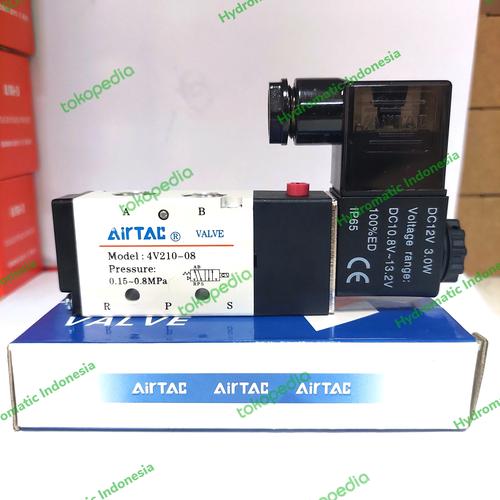 Jual 4V210-08 SOLENOID VALVE PNEUMATIC AIRTAC AC110V/DC12V - Jakarta Barat - Hydromatic ...