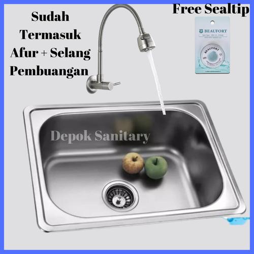Jual BAK CUCI PIRING SINK SINGLE BOWL STAINLESS 50X40 Prestile/BCP SINK ...