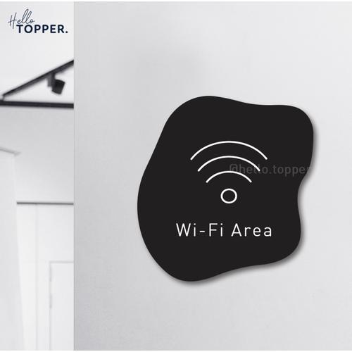 Jual Free Wifi Sign Board Akrilik Print Signage Acrylic - Hitam, Segi ...