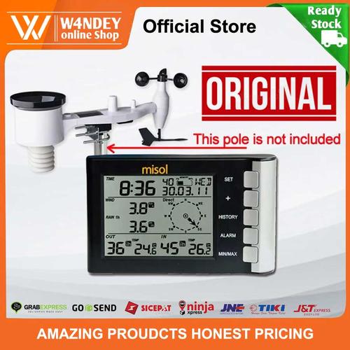 Jual Misol Weather Station Wireless Rainfall Dew Wind Rain Gauge ...