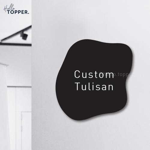 Promo Custom Tulisan Sign Board Akrilik Print Signage Acrylic - Hitam ...
