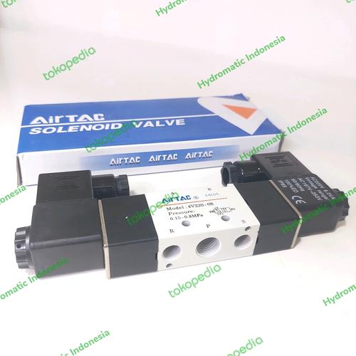 Jual 4V220-08 SOLENOID VALVE PNEUMATIC AIRTAC AC220V/DC24V - Jakarta Barat - Hydromatic ...