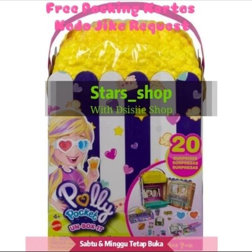 Jual Polly Pocket Un Box It Movie Theater Theme Playset Original Figure ...