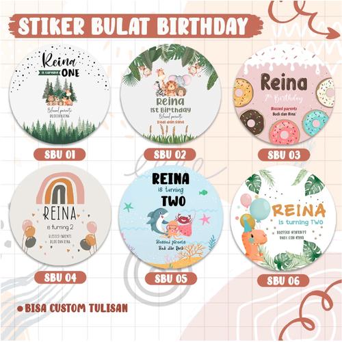 Jual Stiker Nasi Box Bentuk Bulat Ulang Tahun dan Tasyakuran Bisa ...