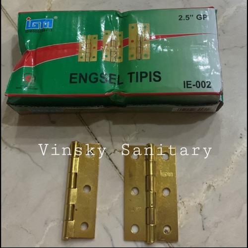 Jual Engsel Tipis KUNINGAN 21/2" / engsel tipis kuningan 2,5 inch ...