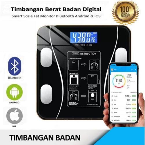 Jual Timbangan Badan Fat Digital Body Scale Weight Smart Monitor Gym ...