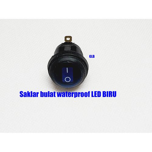 Jual Saklar bulat waterproof GLB 220V 3Pin Rocker round Switch LED ...