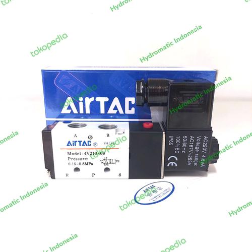 Jual 4V210-08 SOLENOID VALVE PNEUMATIC AIRTAC AC220V/DC24V - Jakarta Barat - Hydromatic ...
